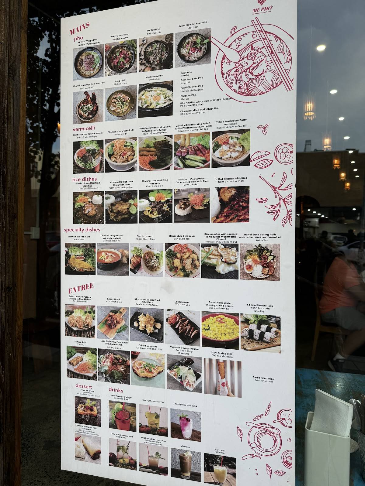 Menu at Me Pho Vietnamese Street Food restaurant, Bankstown, Shop 3/18 ...
