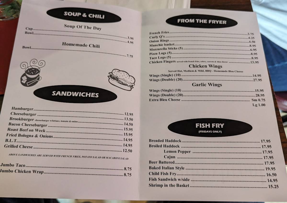 Menu at Meadowbrook Restaurant & Bar, Derby