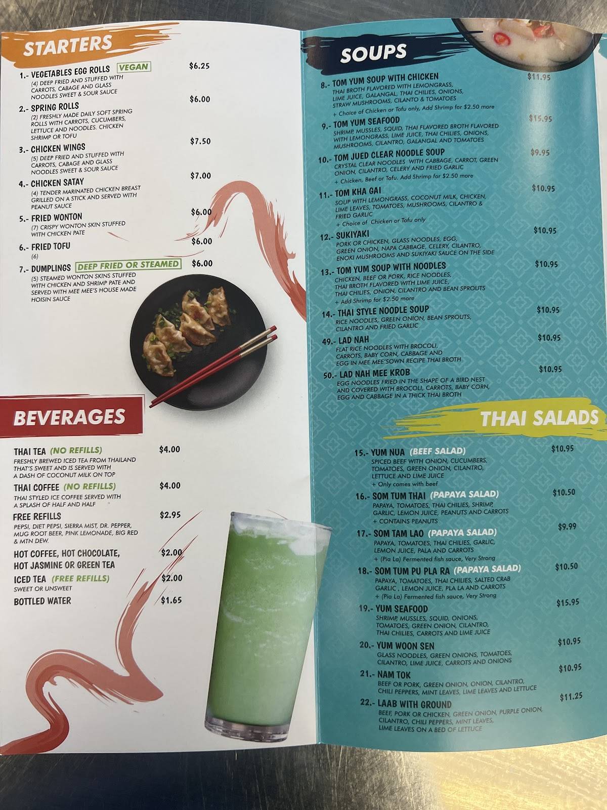 Menu at Mee Mee's Authentic Thai Cuisine restaurant, Temple, S General ...