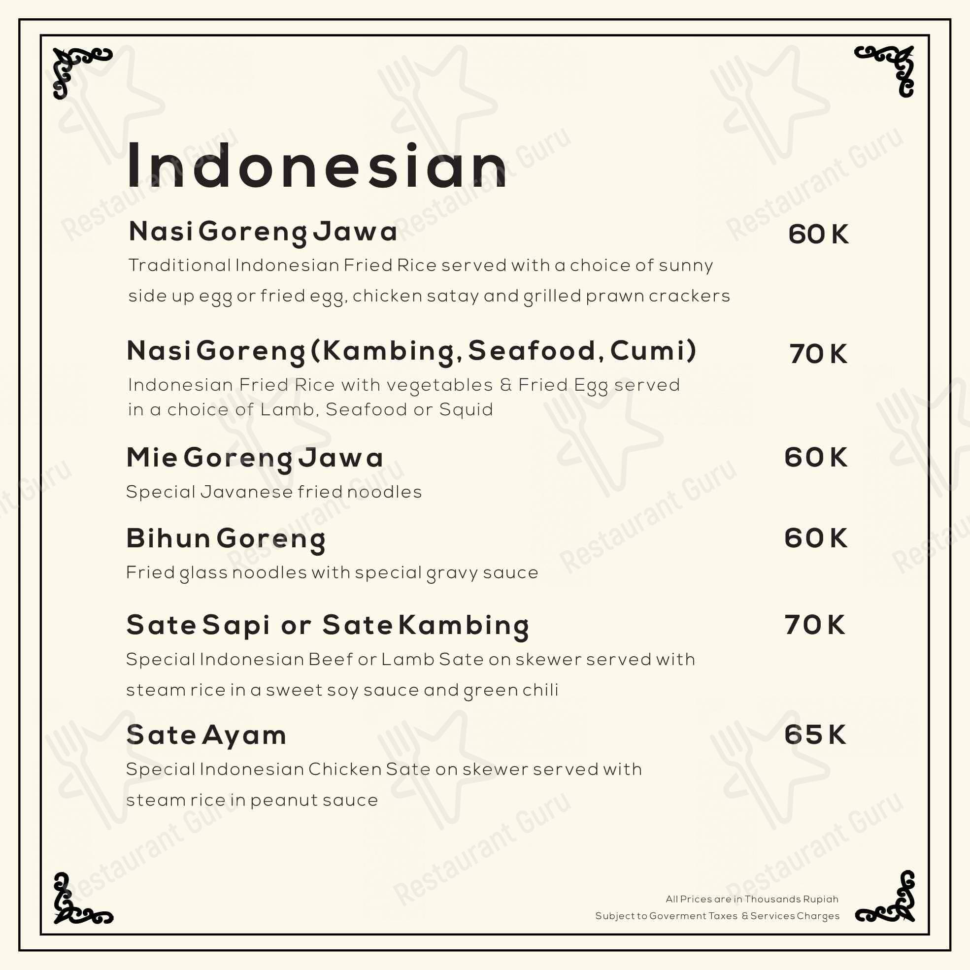 Menu at Melchior Resto - Bogor restaurant, Bogor