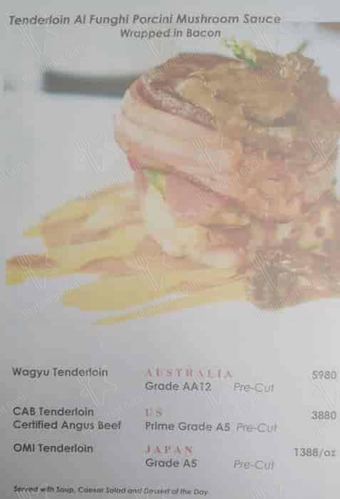 Menu at Melo's Steakhouse Westgate Alabang, Muntinlupa, Lot 41