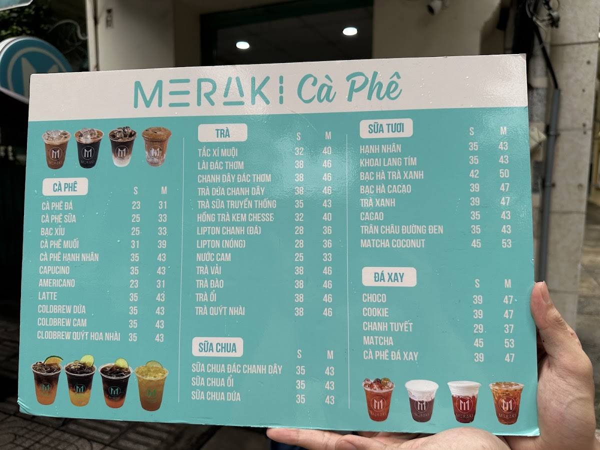 Carta del restaurante Meraki Cà Phê, Ciudad Ho Chi Minh (Saigón), 33 Lê ...