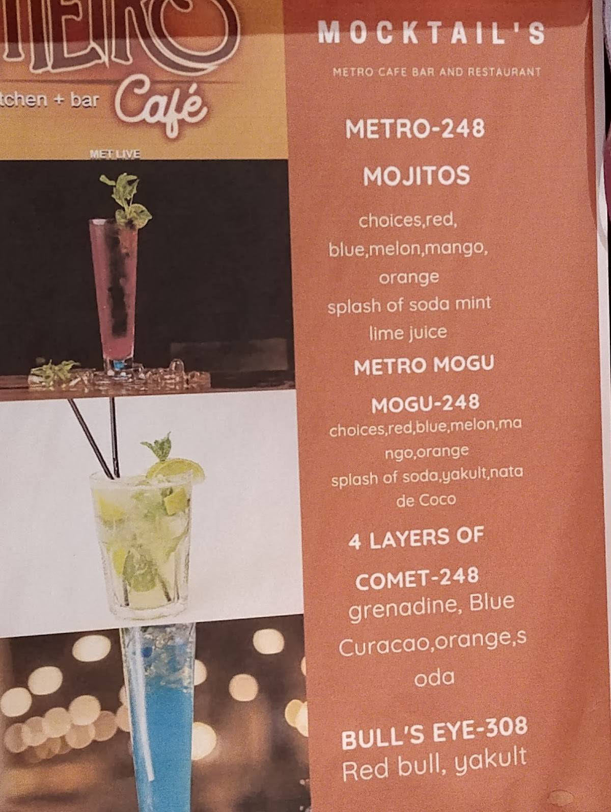 Menu at Metro Café restaurant, Pasay, Ground Floor