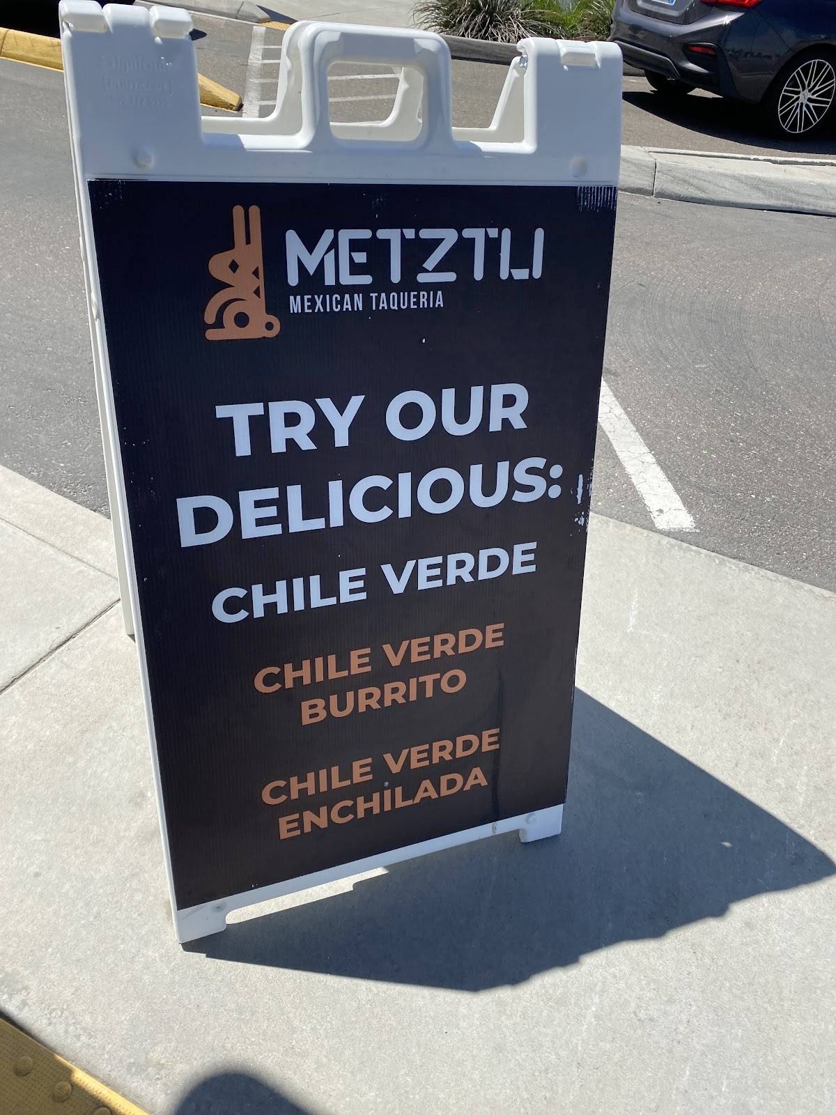 Menu at Metztli Mexican Taqueria restaurant, Meridian