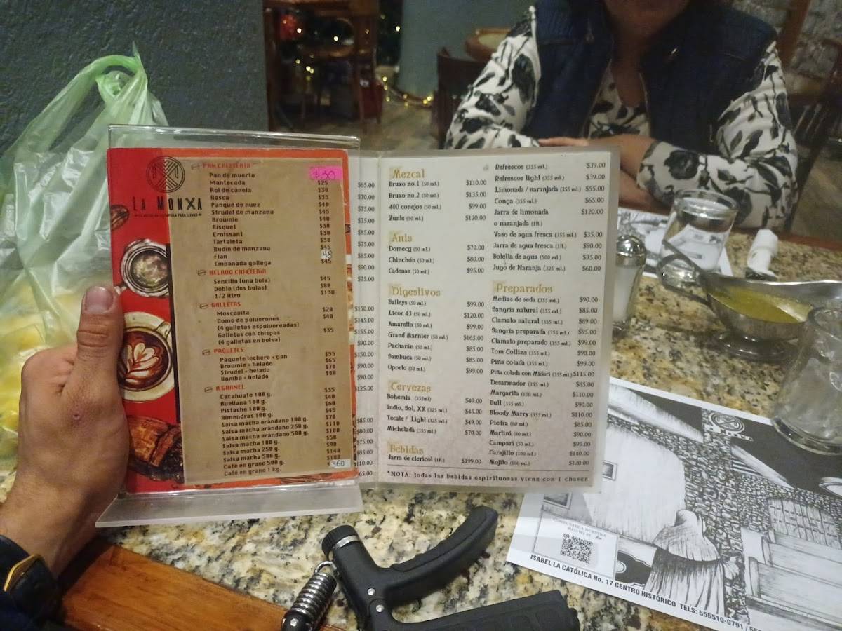 Carta de La Capilla Restaurante & Bar, Ciudad de México, Isabel La ...