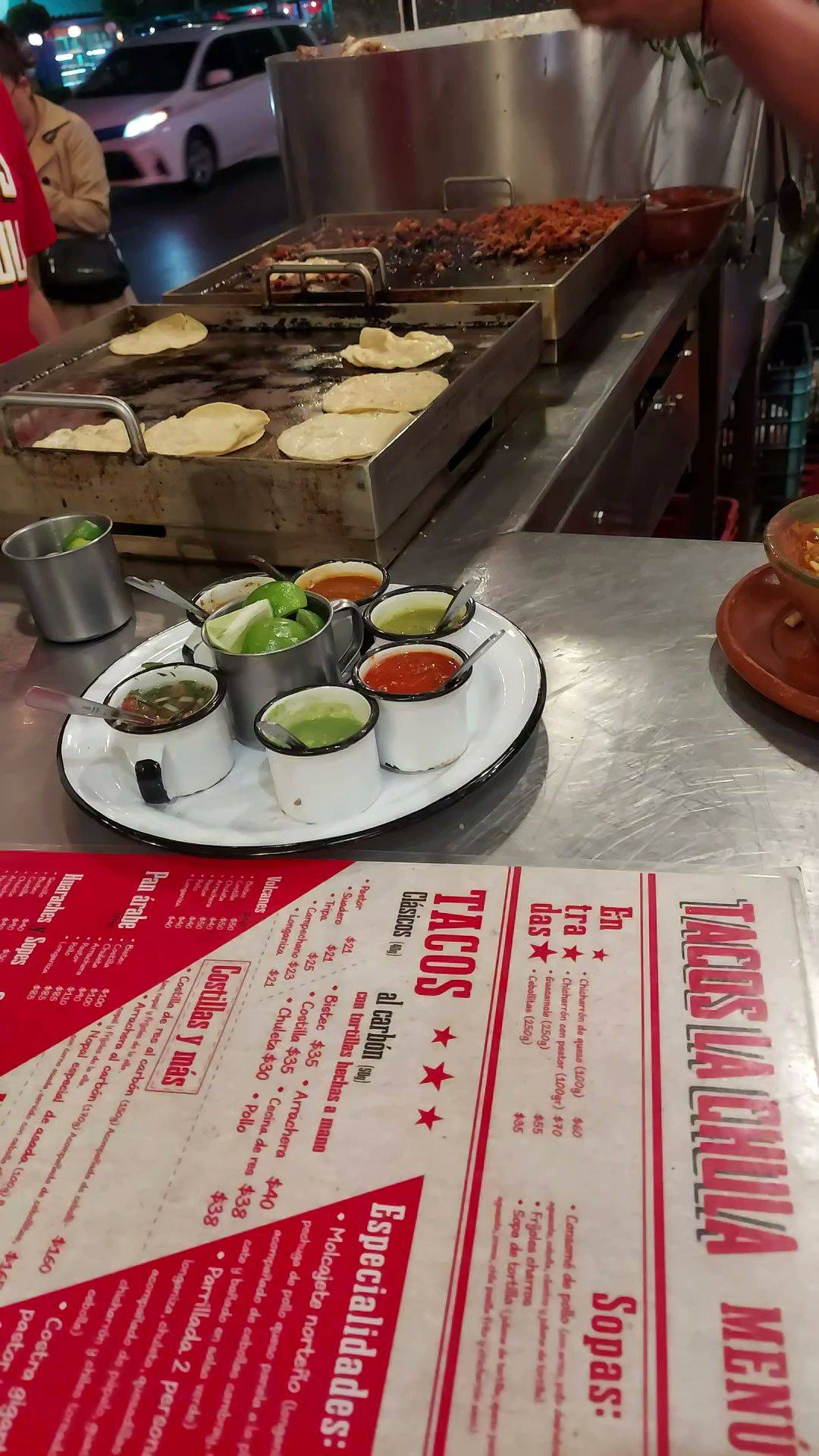 Carta del restaurante Tacos La Chula Revolución, Ciudad del México
