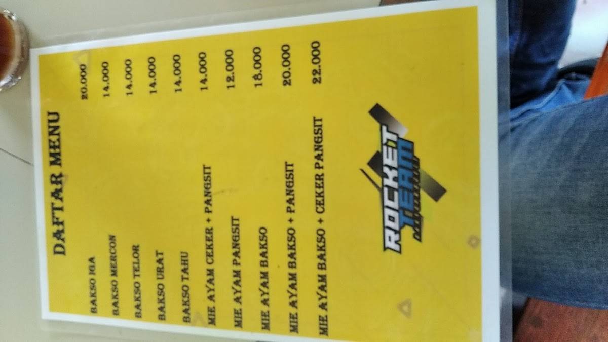 Menu at Mie Ayam & Bakso ROCKET Wonogiri restaurant, Indonesia