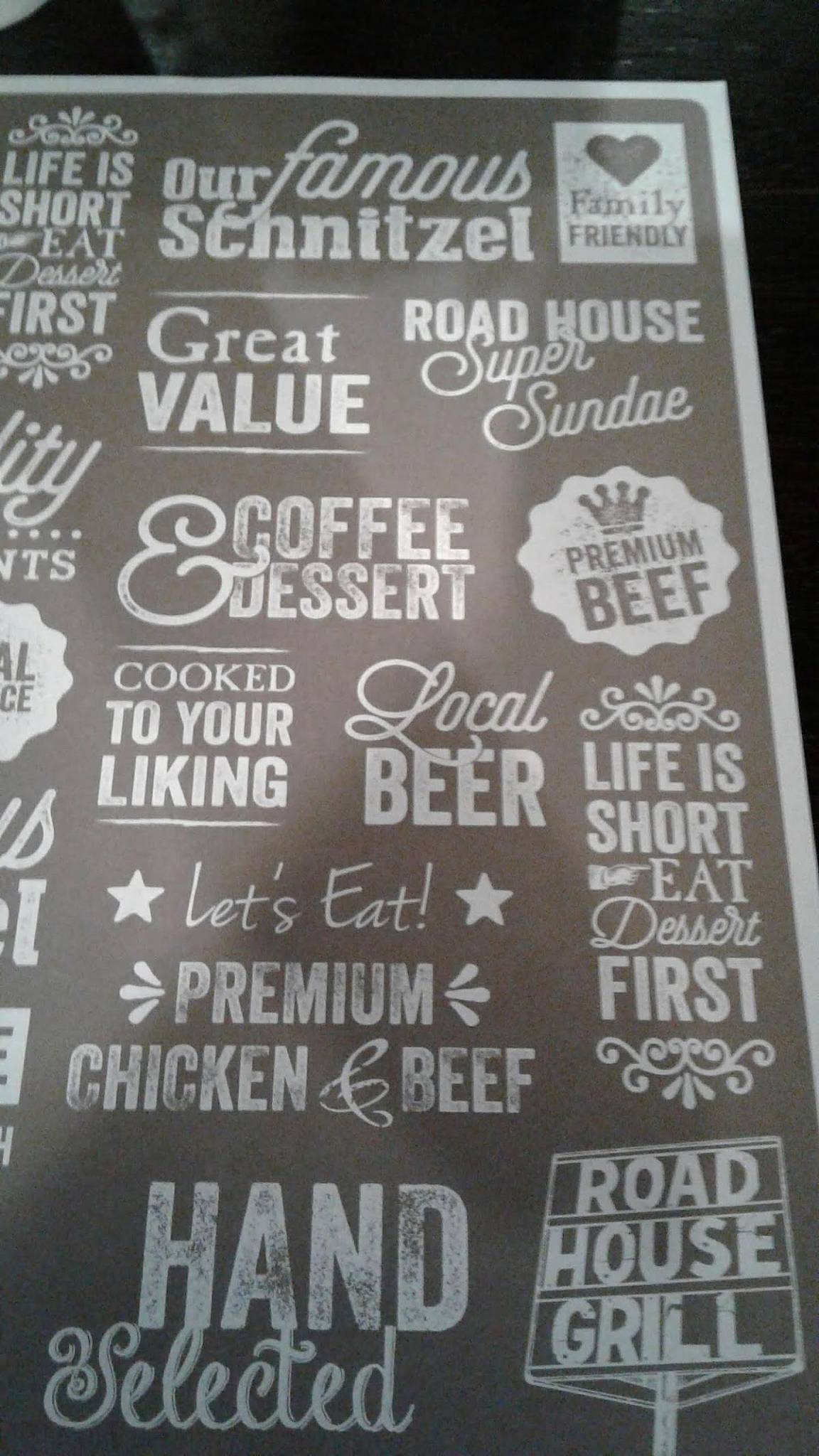 Menu at Mihi Tavern restaurant, Brassall