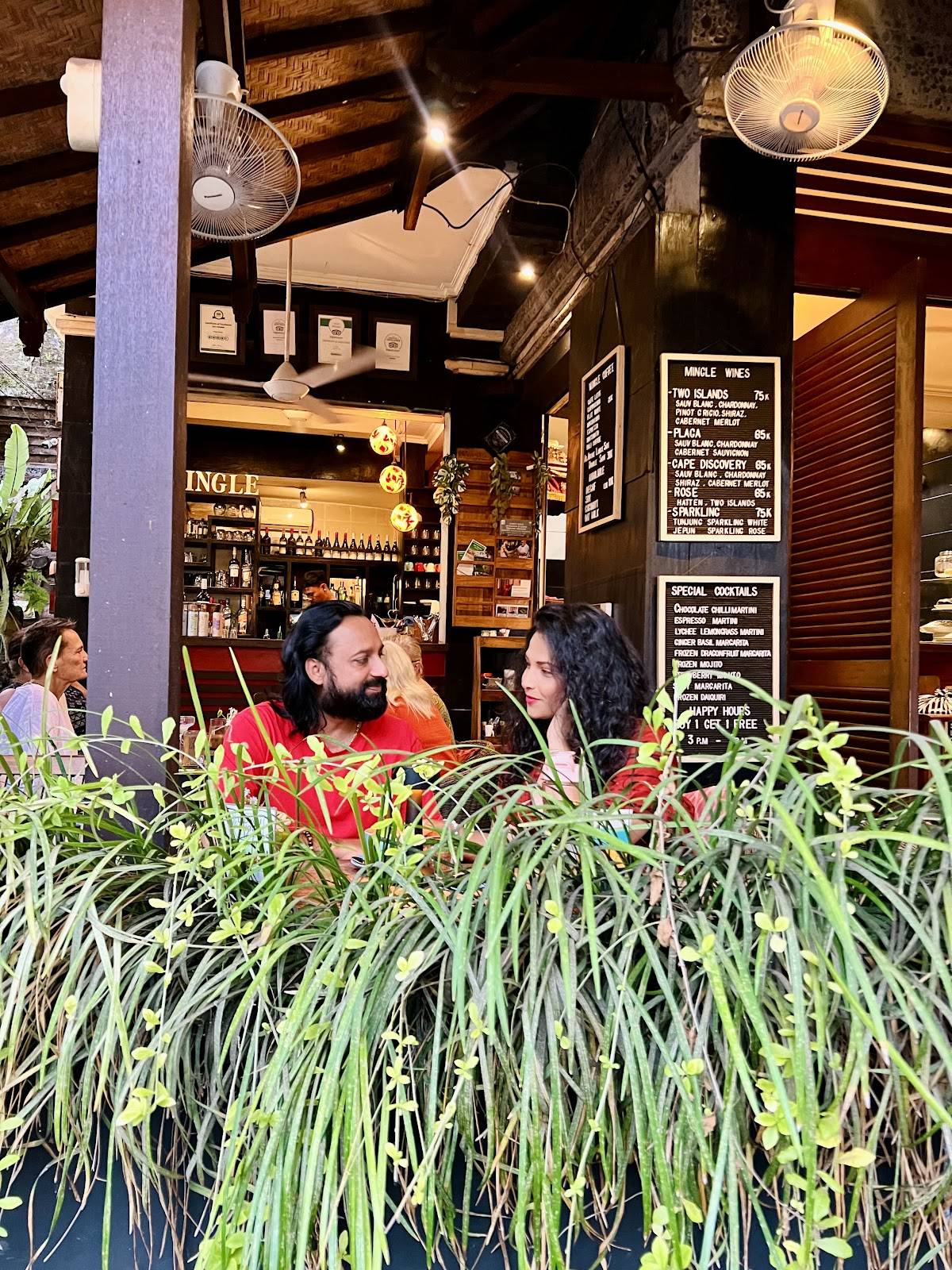 Menu at Mingle cafe, Ubud