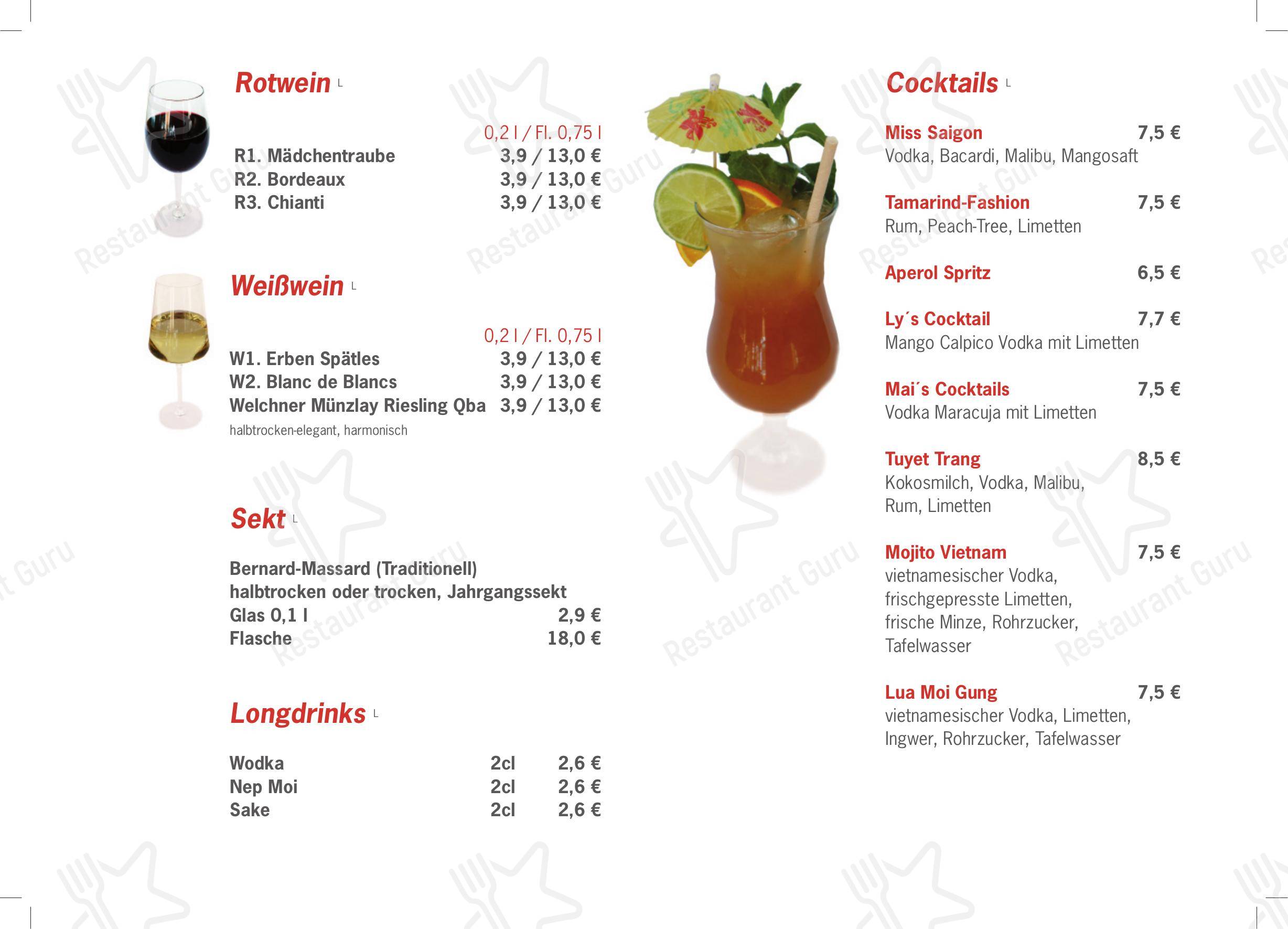 Speisekarte von Miss Hoi An – Asian Restaurant, Landau an der Isar