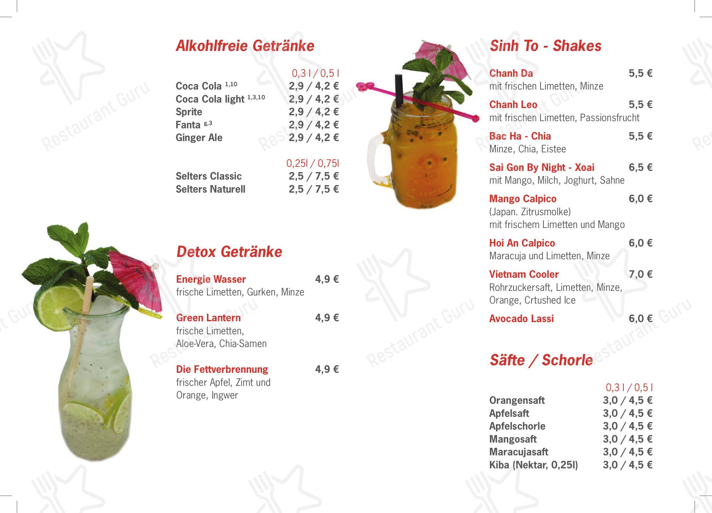 Speisekarte von Miss Hoi An – Asian Restaurant, Landau an der Isar