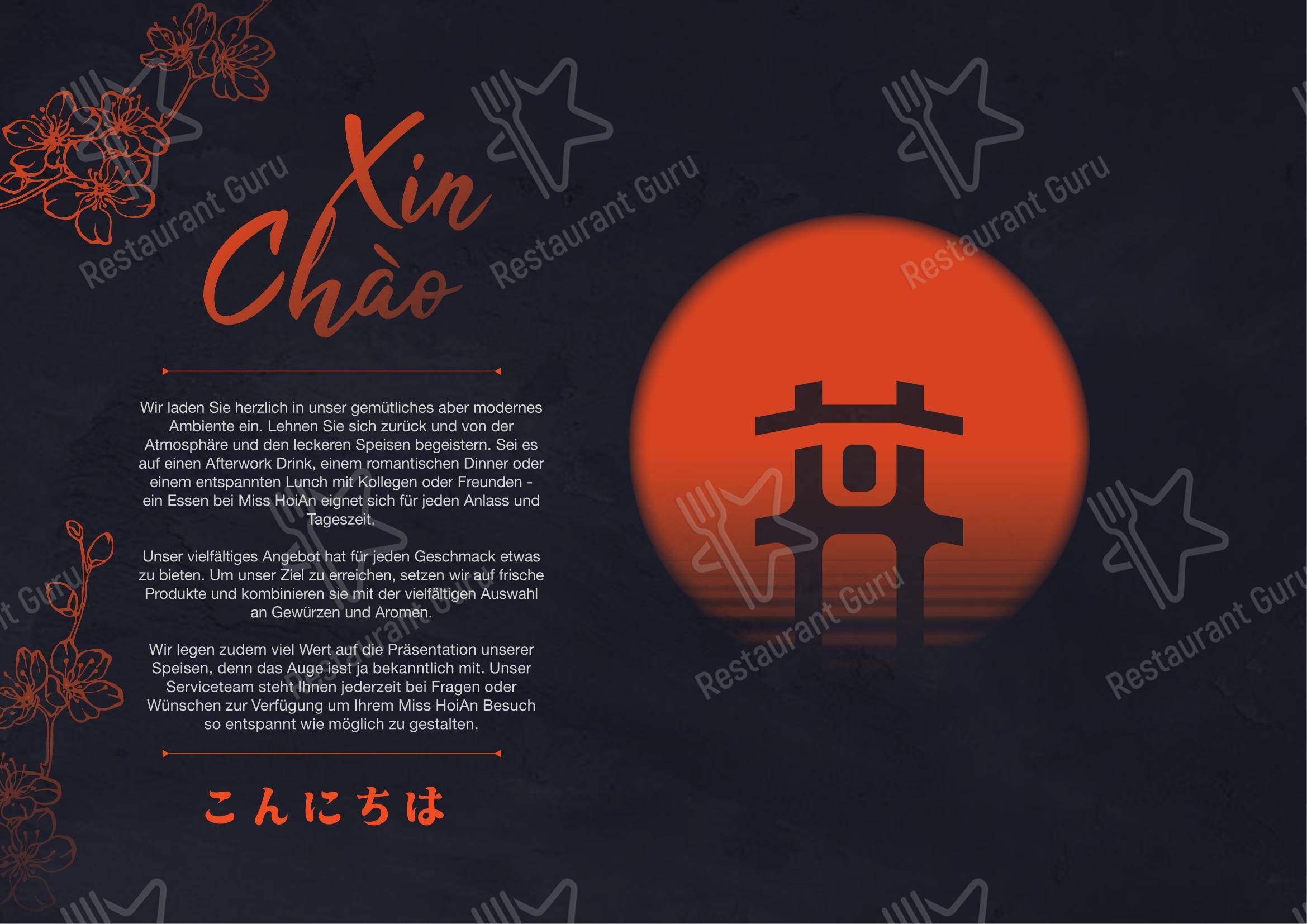 Carta de Miss Hoi An – Asian Restaurant, Landau an der Isar