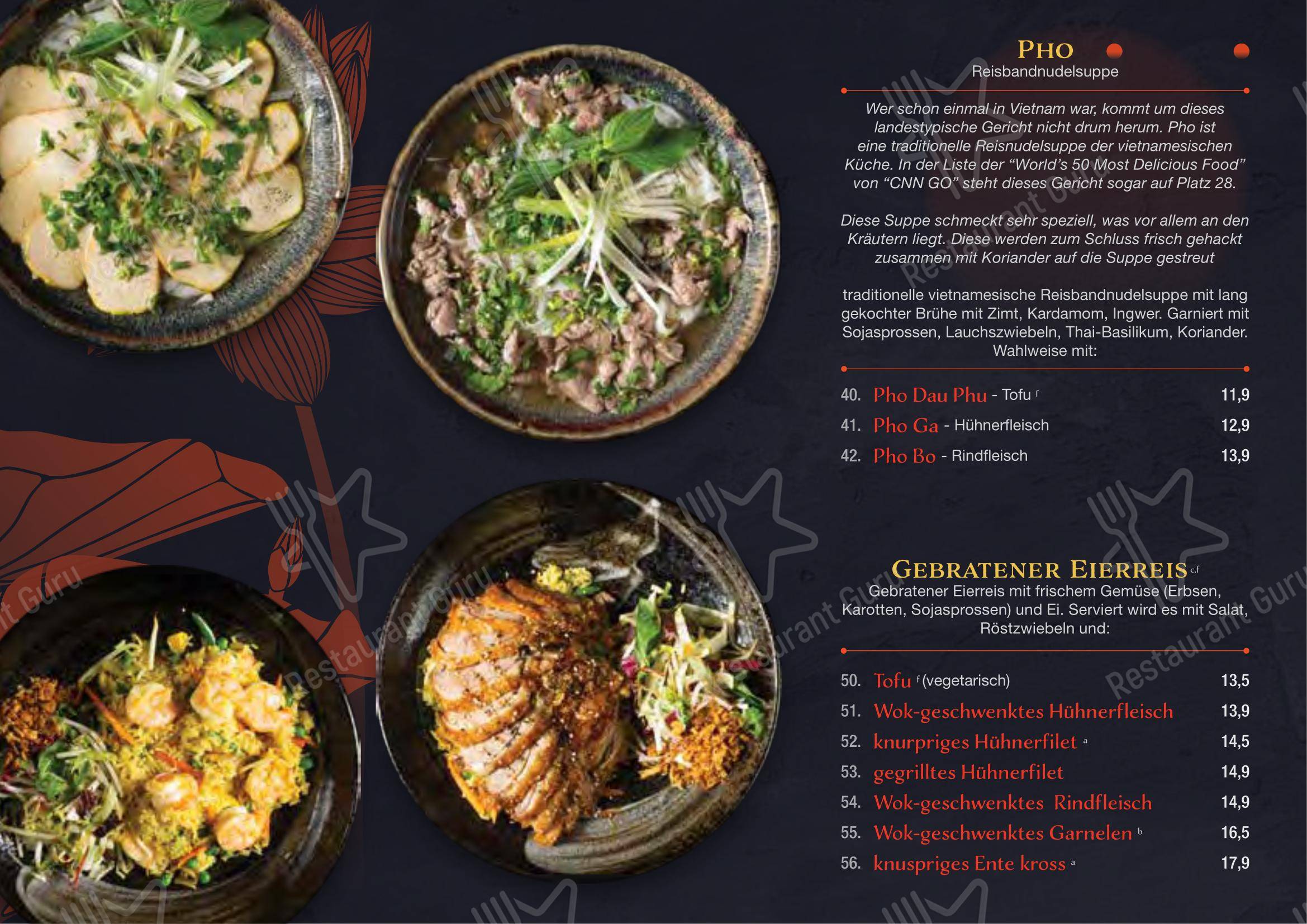 Carta de Miss Hoi An – Asian Restaurant, Landau an der Isar
