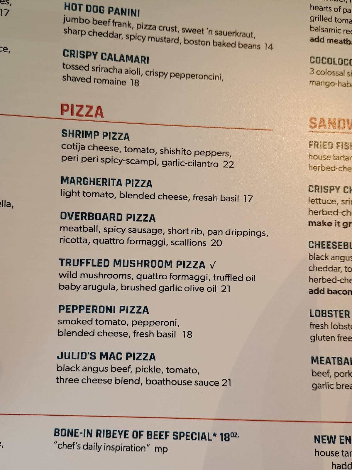Menu at Mission Boathouse - Beverly restaurant, Beverly