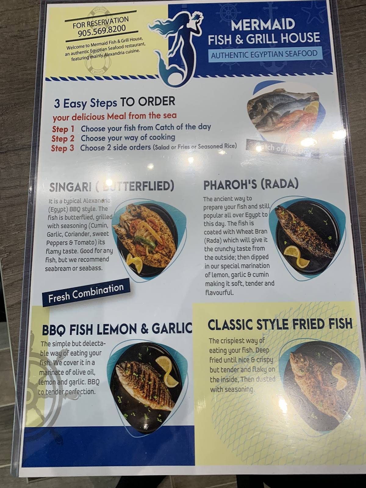 Menu at Mermaid Fish & Grill House restaurant, Mississauga