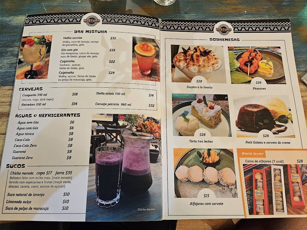 Menu em Mistura - Gastronomia Peruana restaurante, São Paulo