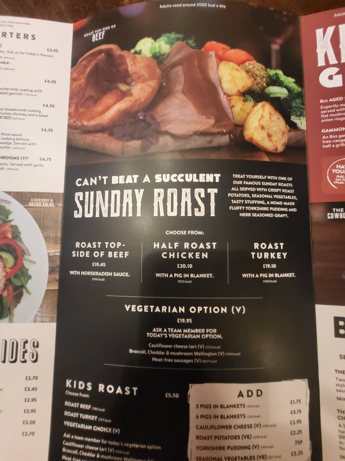 Menu at Mitre Oak pub & bar, Stourport-on-Severn, Crossways Green