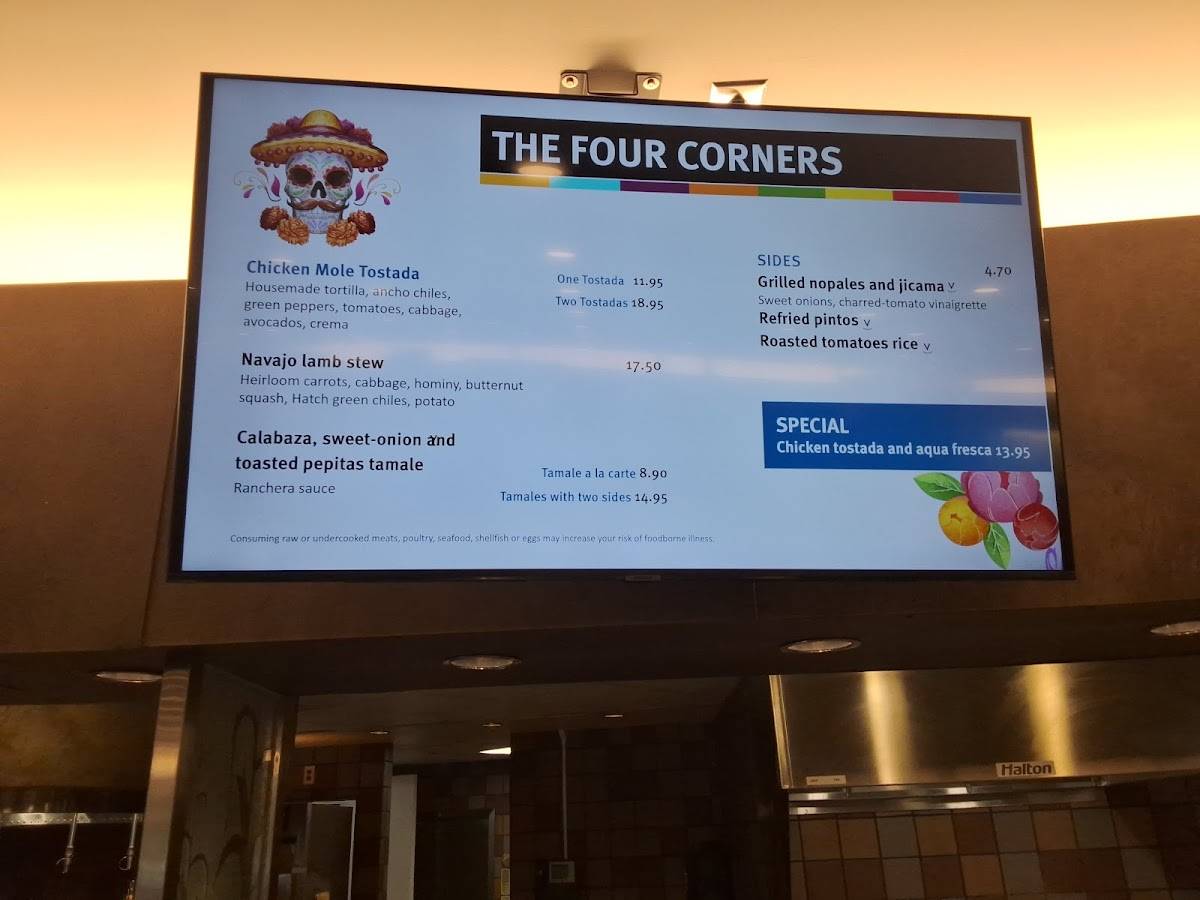 Menu at Mitsitam Native Foods Cafe, Washington