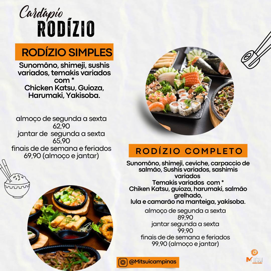 Menu em Mitsui Culinária Japonesa restaurante, Campinas