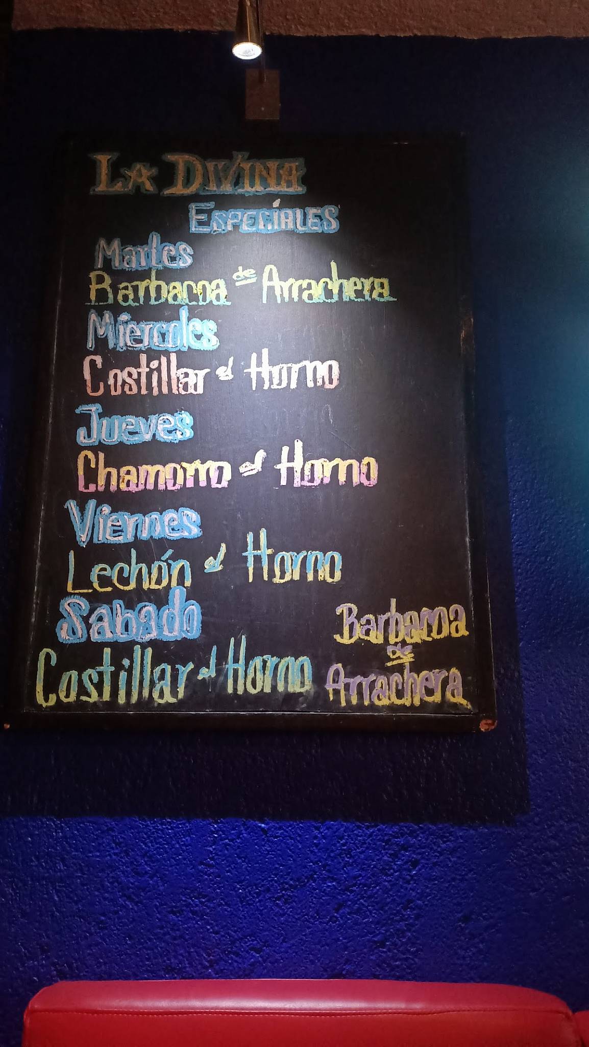 Carta del restaurante La Divina, Monterrey, Diego De Montemayor 507