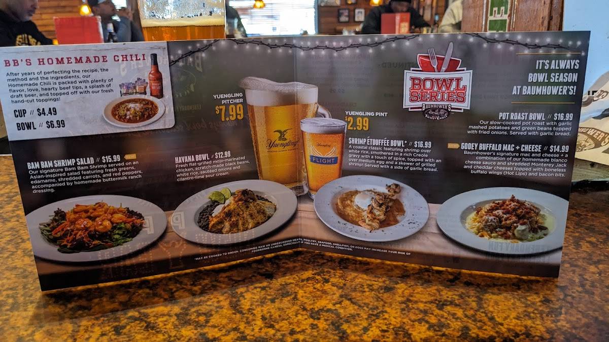 Menu at Baumhower's Victory Grille pub & bar, Montgomery
