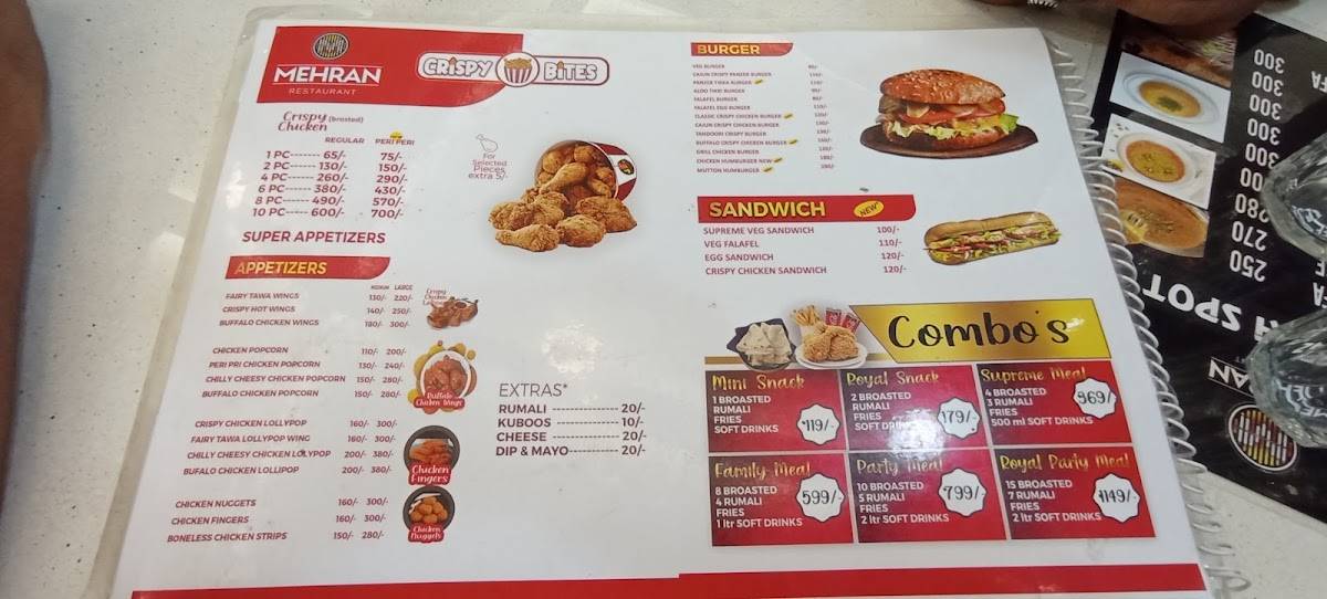 Menu at MEHRAN RESTAURANT, Moodbidri