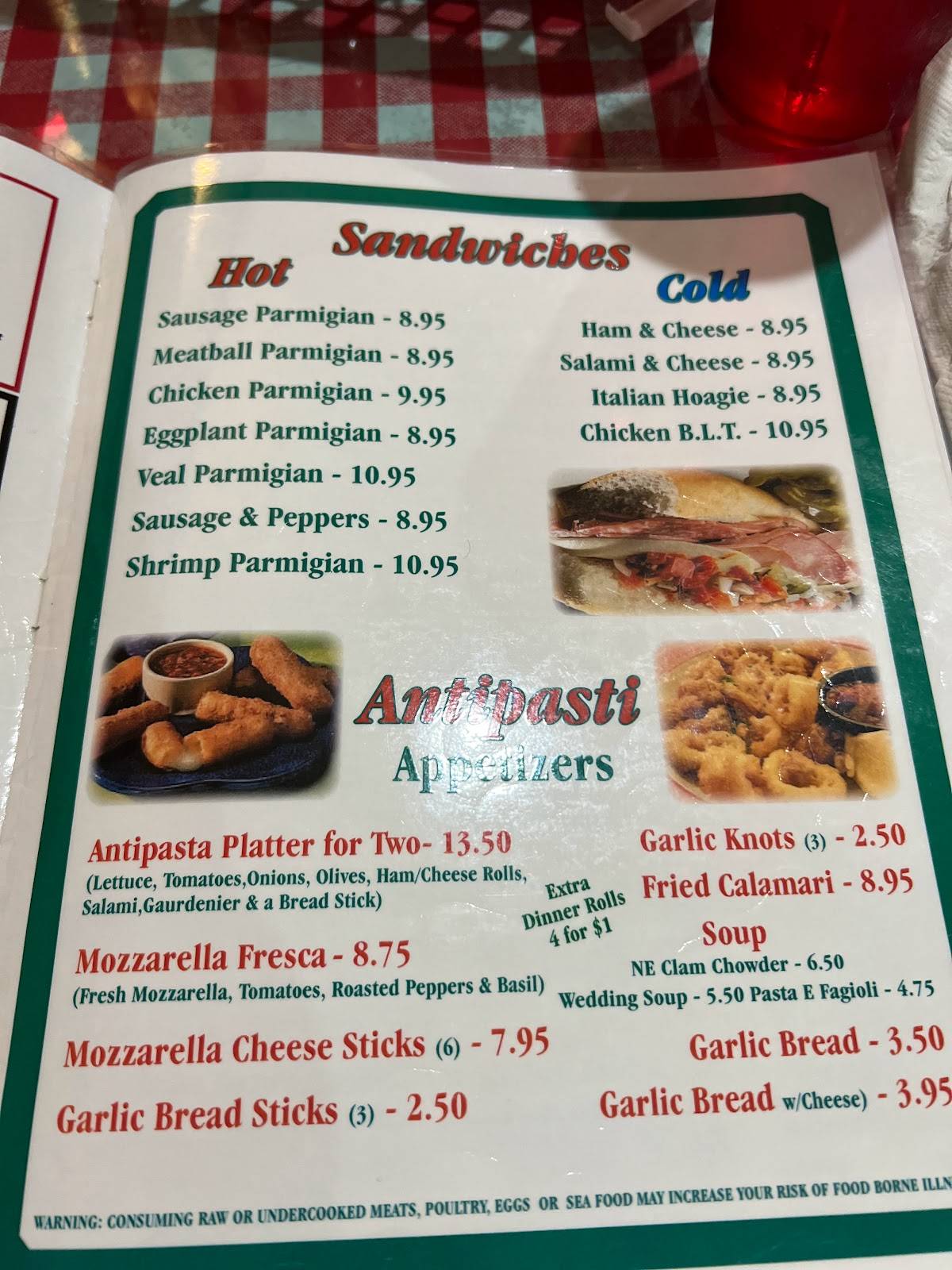 Menu at Moschello's Pizza pizzeria, Homosassa
