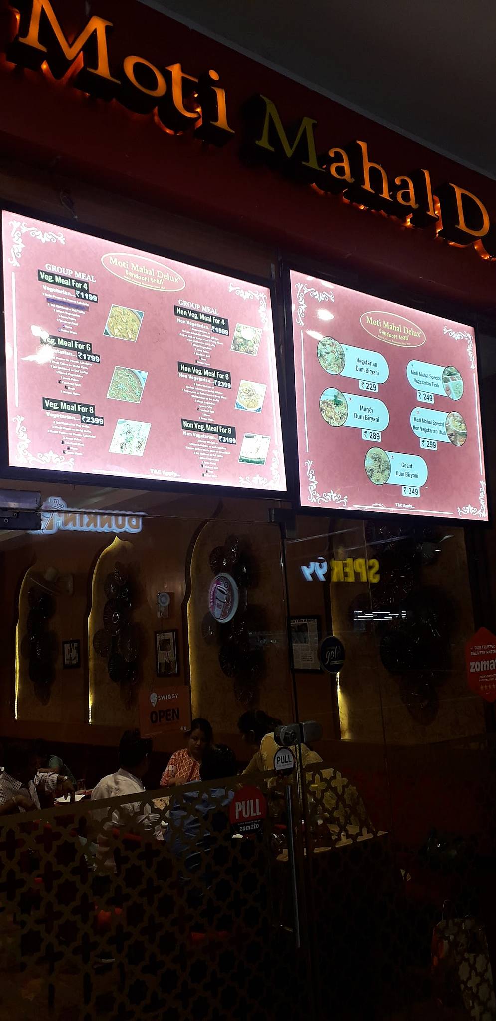 Menu at Moti Mahal, Noida, Shop 310