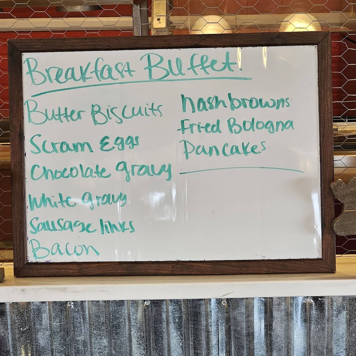 Menu at The Barn, Mount Pleasant