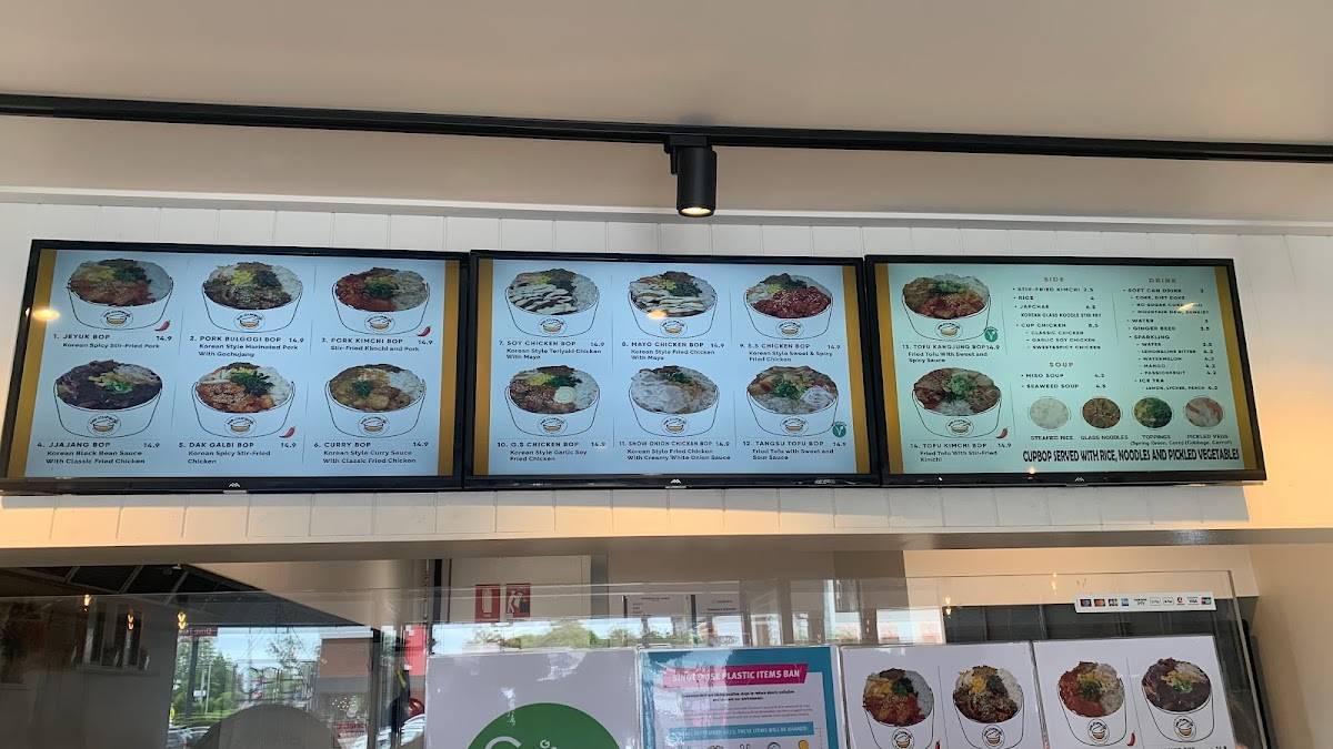Menu at Mr.Cupbop restaurant, Meadowbrook