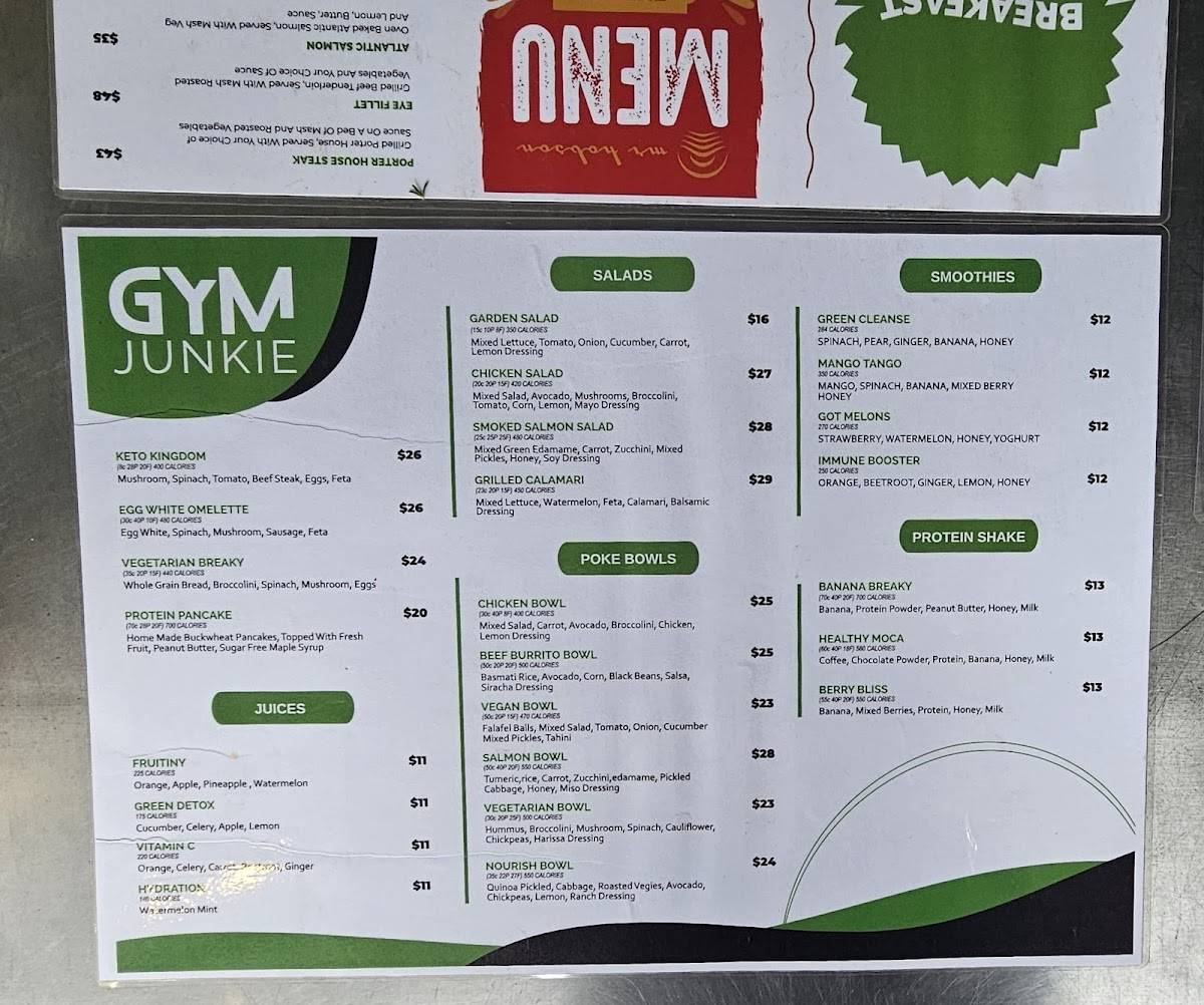 Menu at Mr Hobson restaurant, Port Melbourne, 9 Waterfront Pl