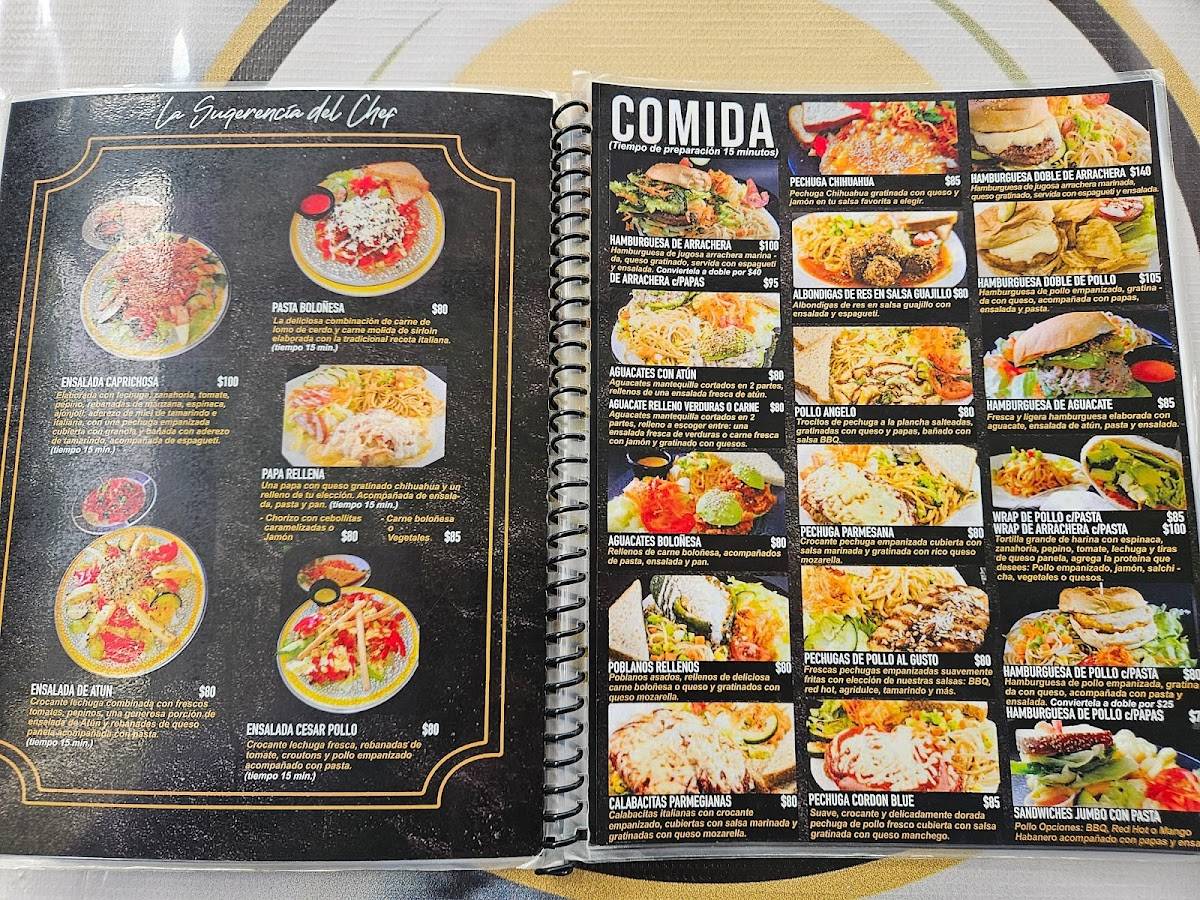 Carta de cafetería Mr. Lunch, Cancún