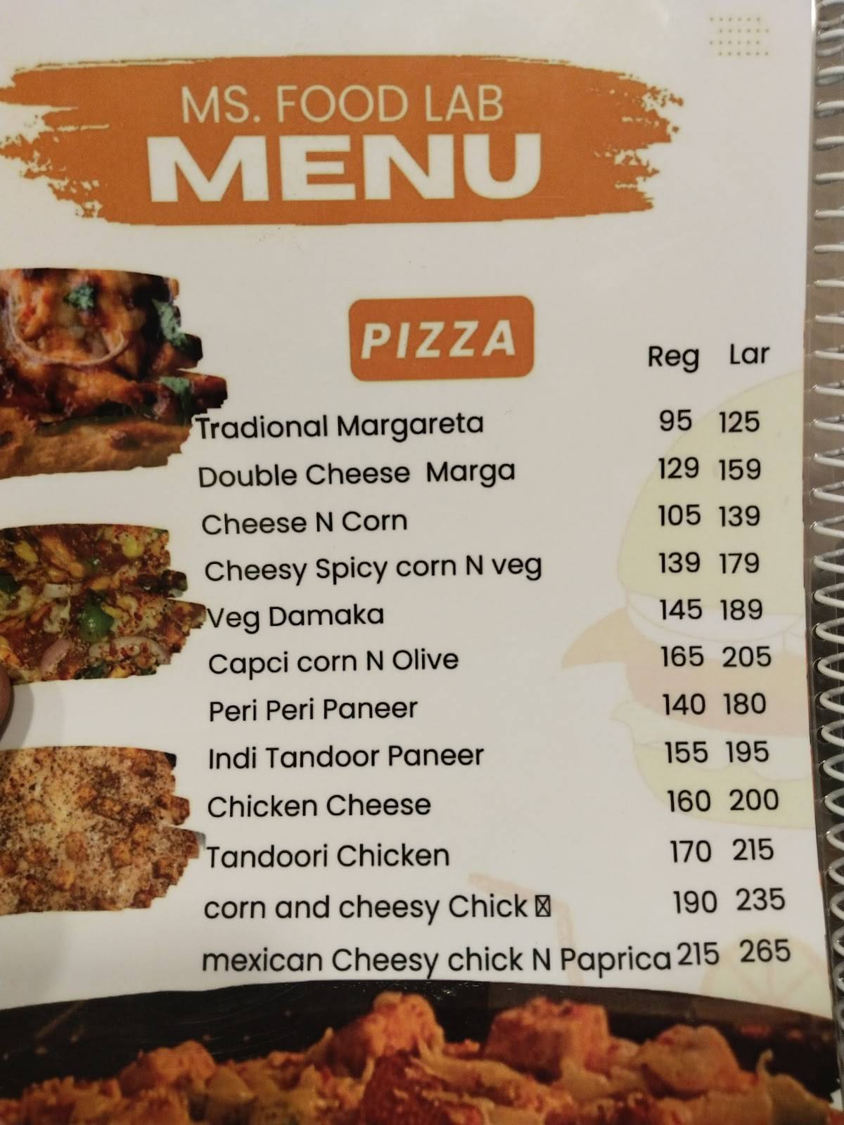 Menu at MS FOOD LAB, Chennai