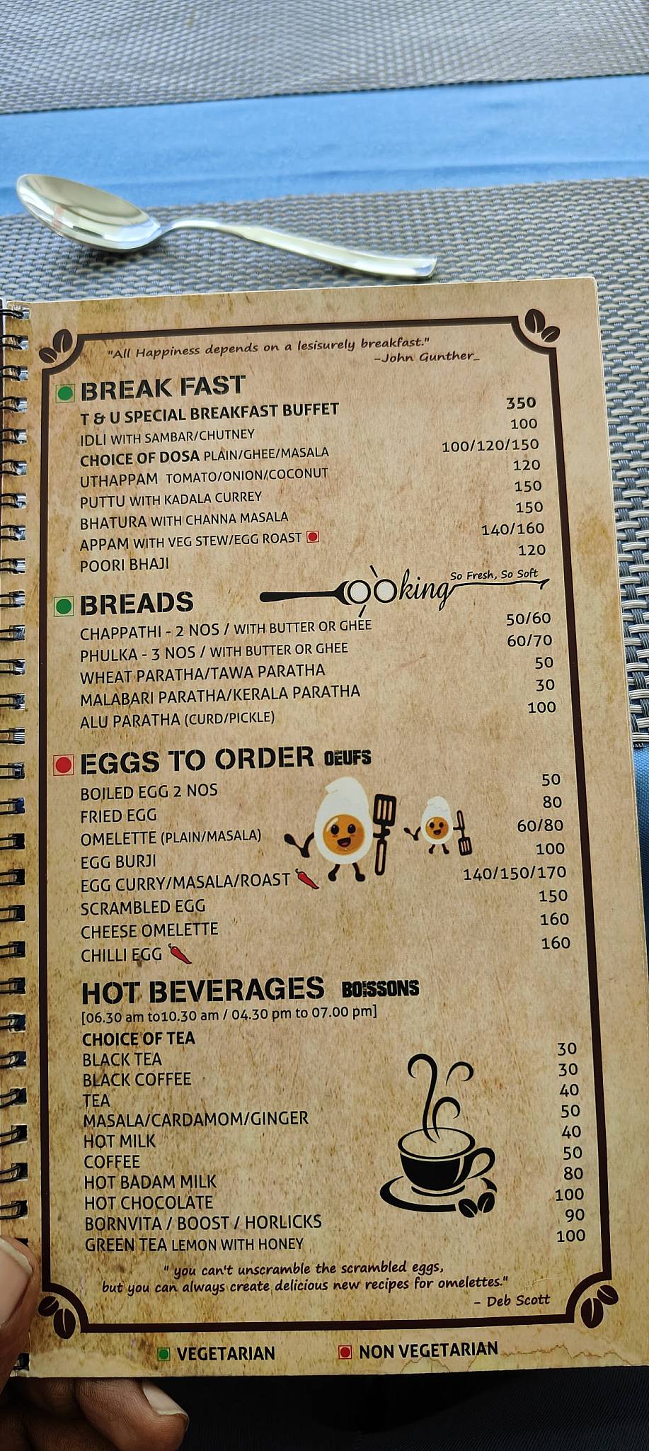 Menu at Top Station Multi Cuisine Restaurant, Munnar