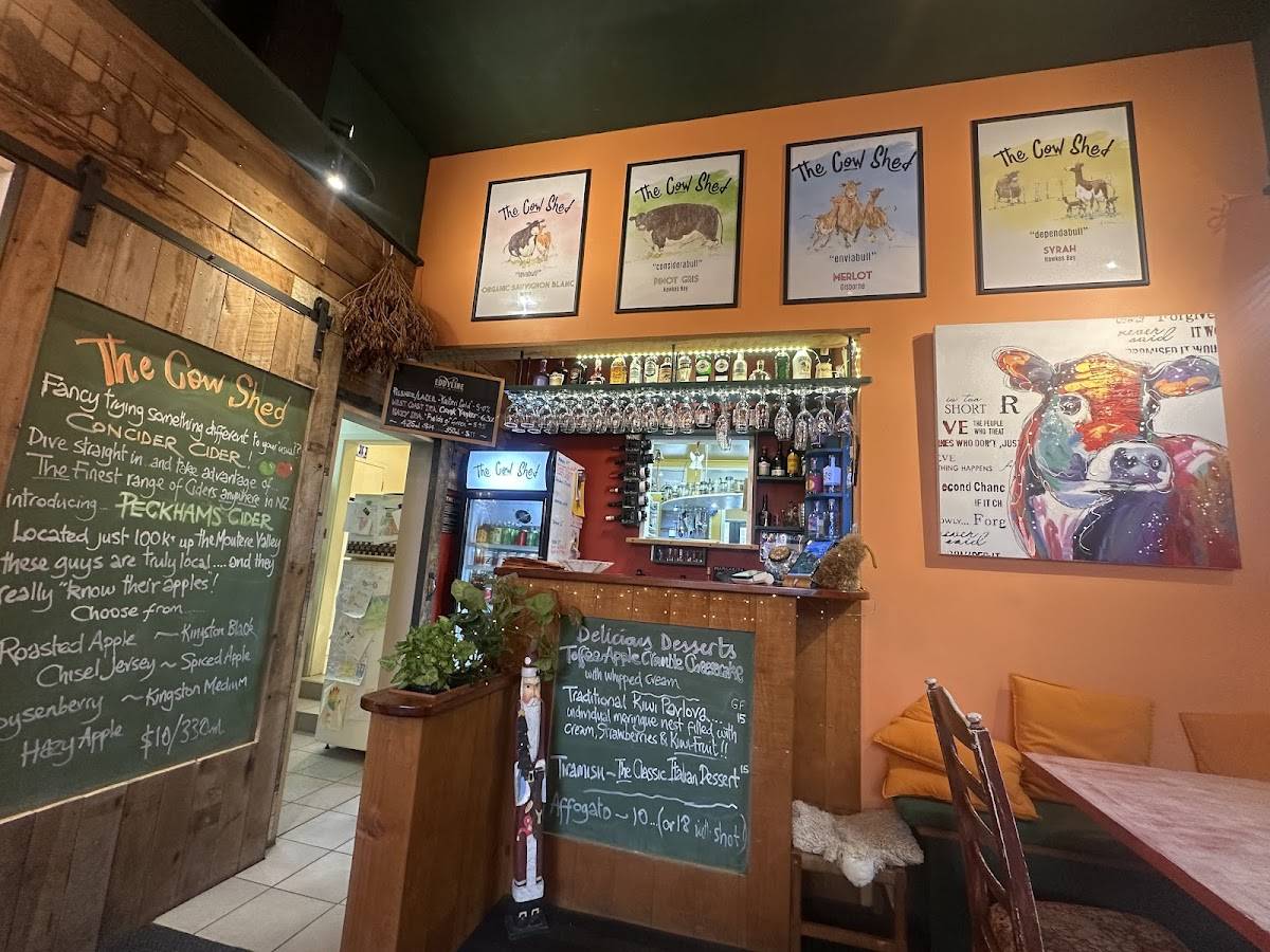Menu at The Cow Shed Restaurant, Murchison