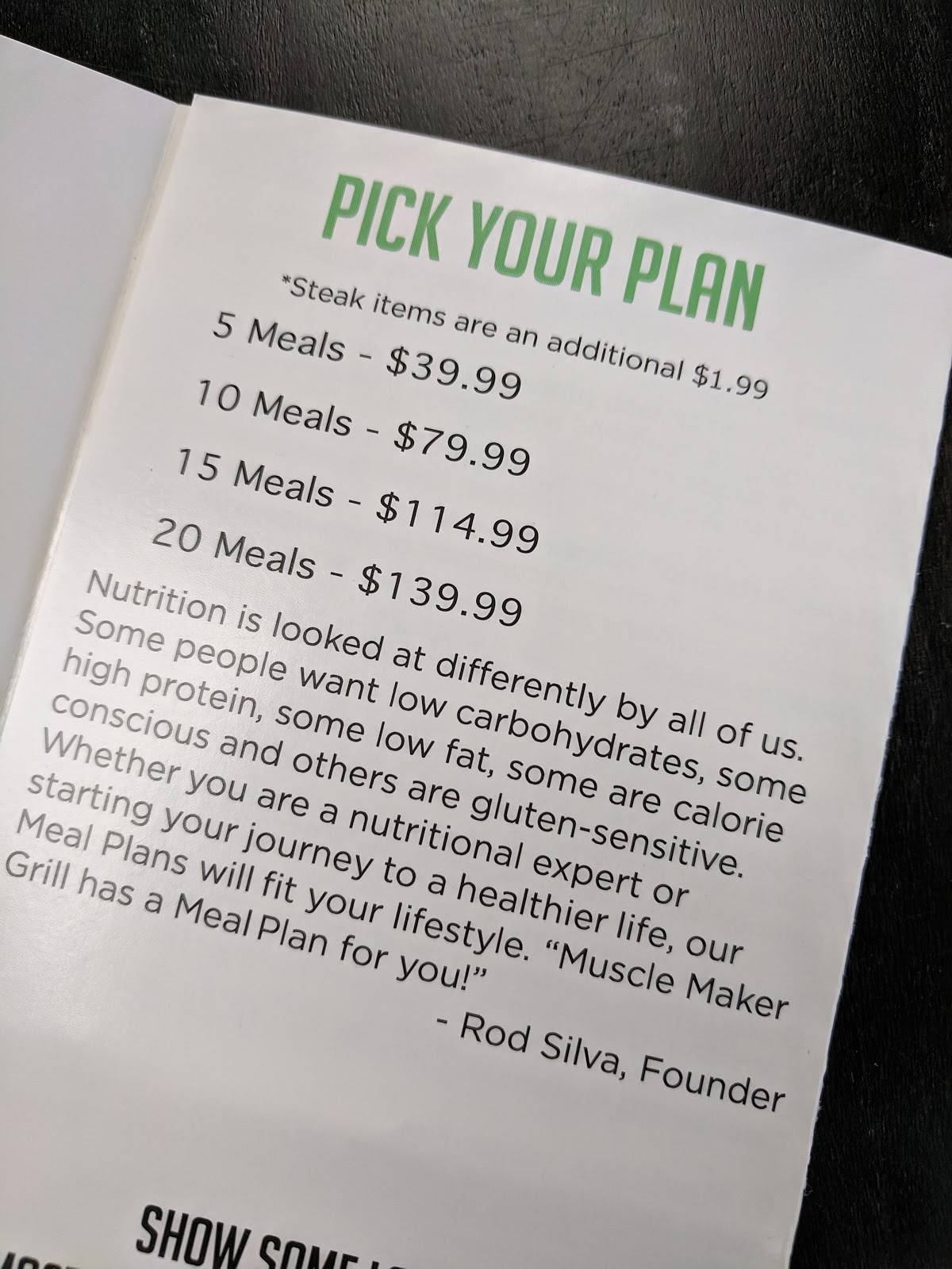 Menu at Muscle Maker Grill pub & bar, Norfolk, 147 Granby St