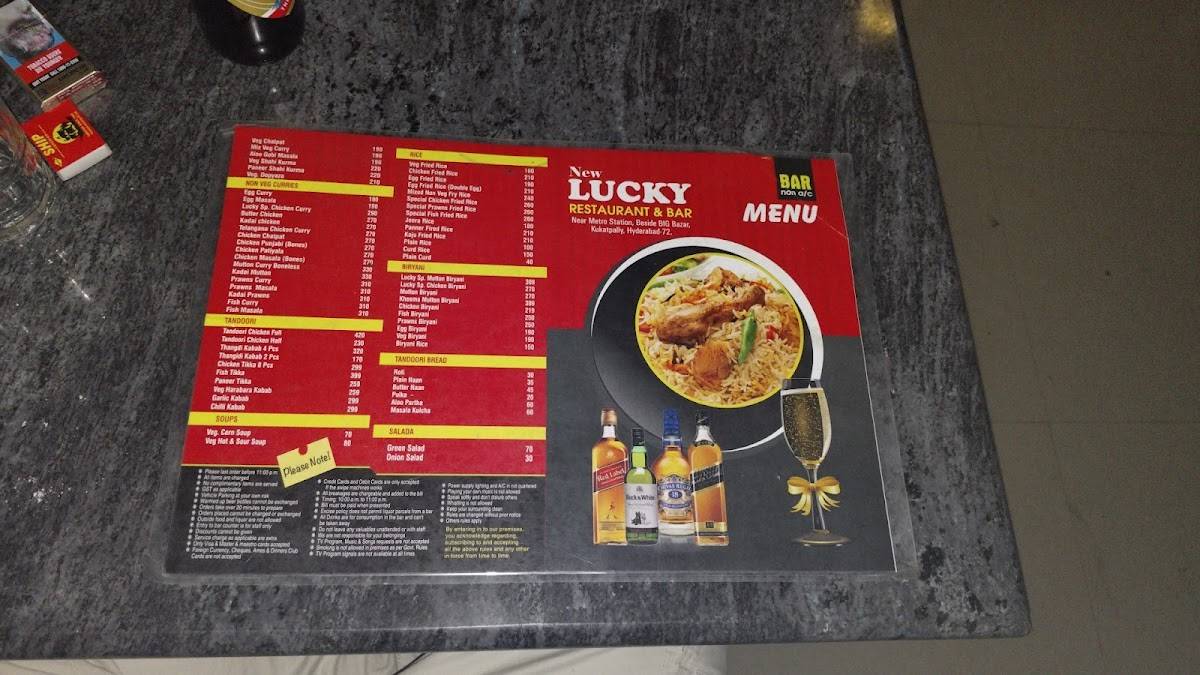 Menu at NEW LUCKY RESTAURANT & BAR, Hyderabad