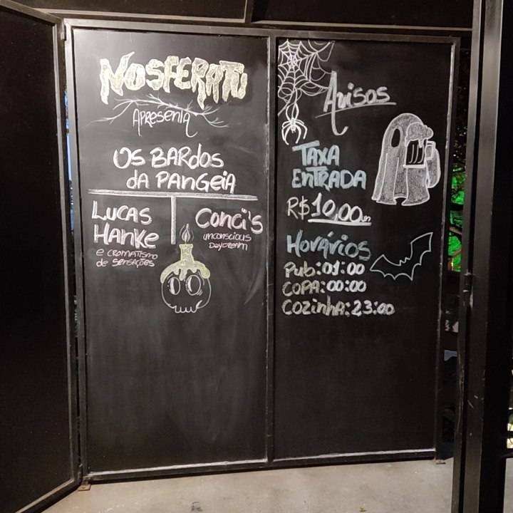 Menu em NOSFERATU PUB, Bento Gonçalves