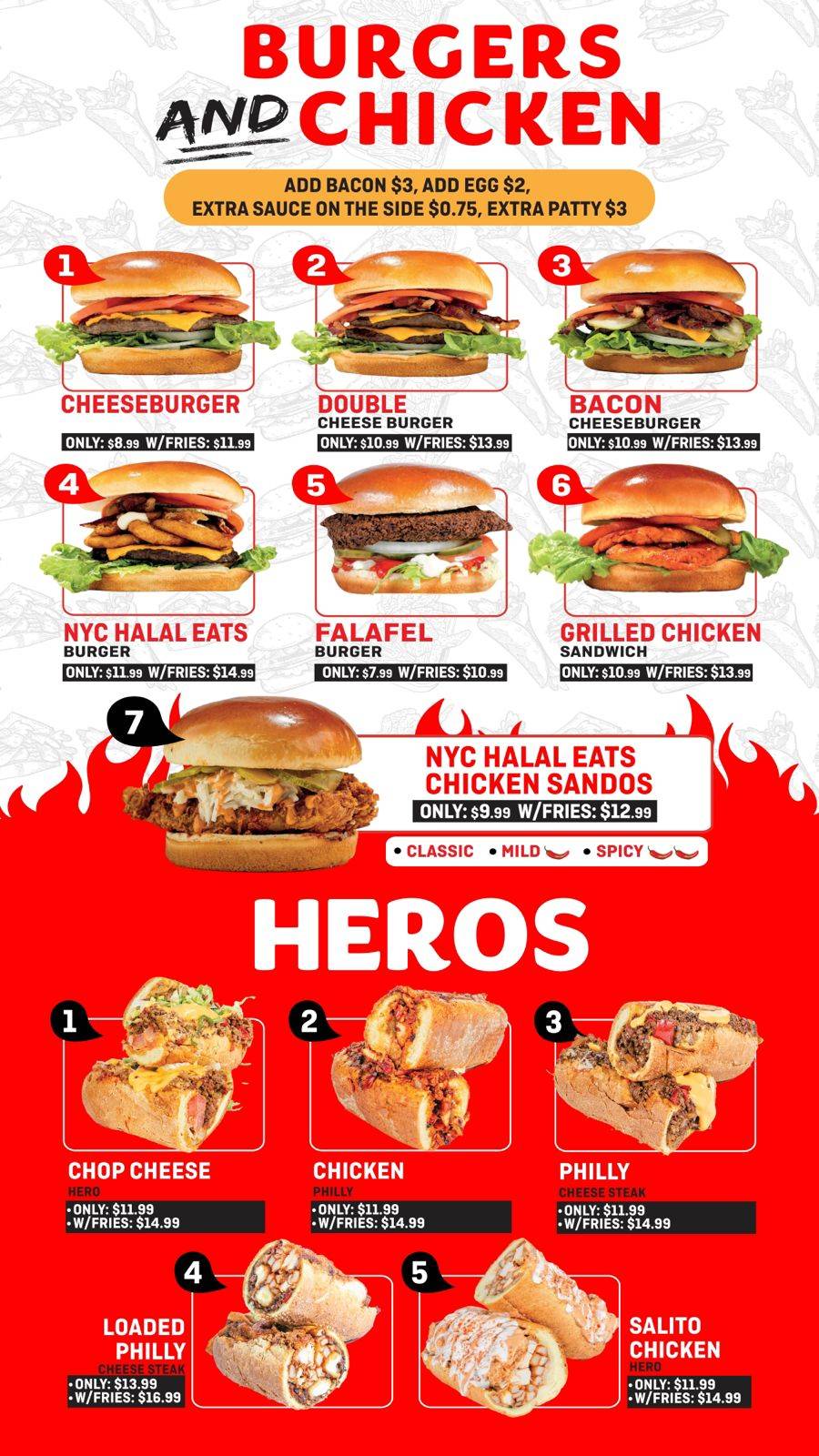 Menu at NYC HALAL EATS restaurant, Indianapolis