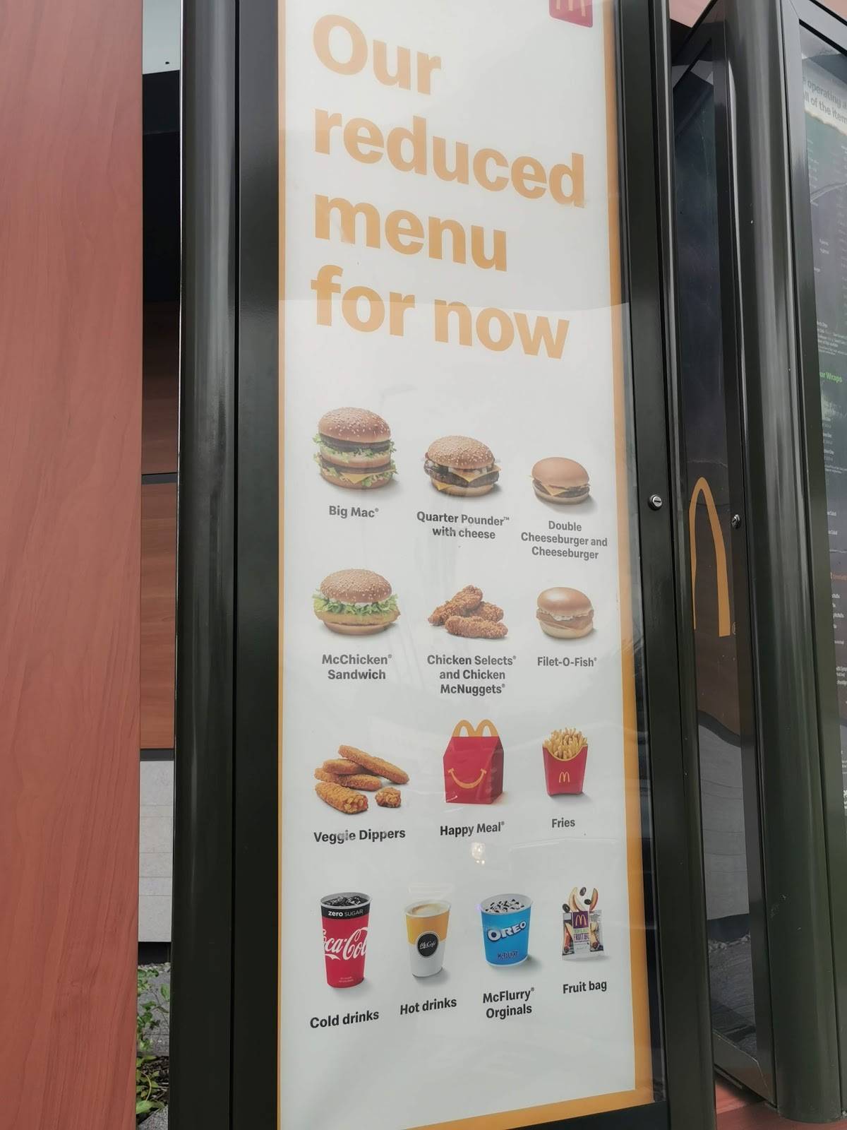 Carta del restaurante McDonald's, Naas, Monread Rd
