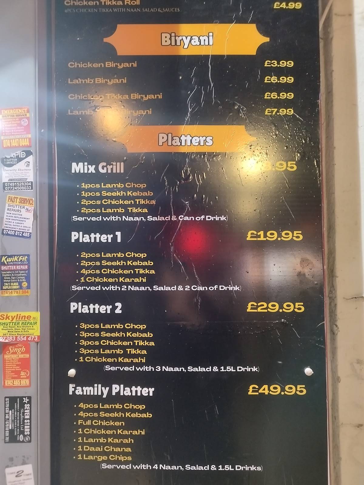 Menu at Naga Grill restaurant, London