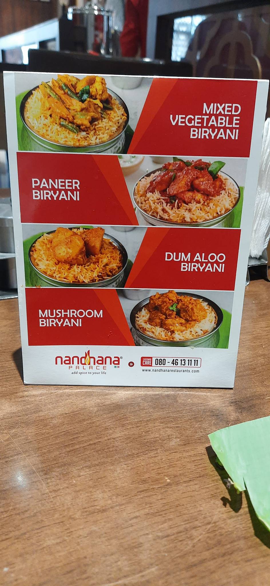 Menu at Nandhana Palace - Andhra Style Restaurant - Bommasandra, Bengaluru