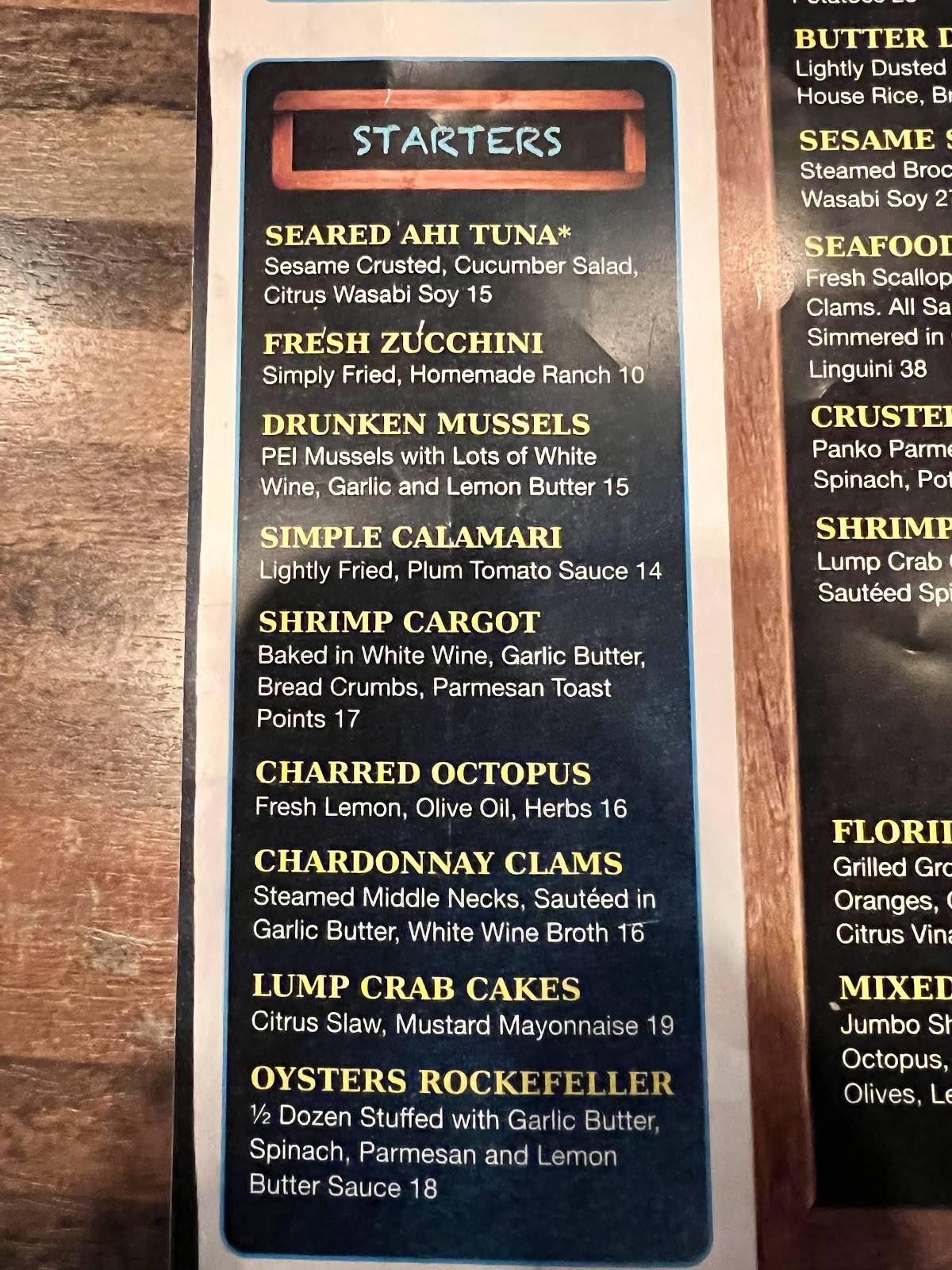 Menu at Mr.Big Fish pub & bar, Naples