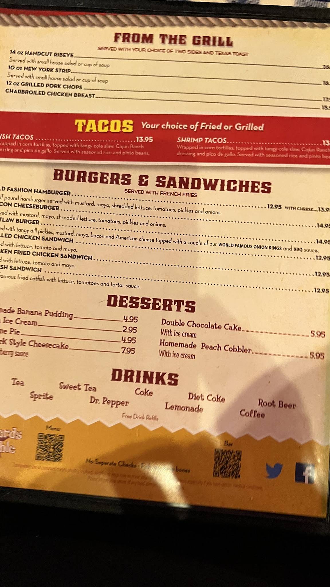 Menu at Clear Springs Restaurant, New Braunfels, TX-46