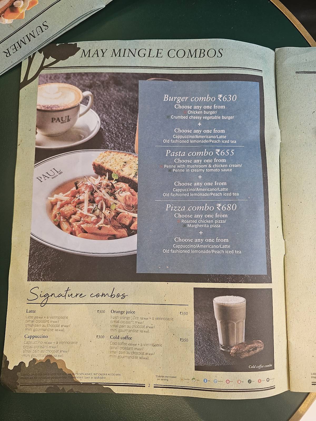Menu at PAUL, New Delhi, SHOP NO. 65 - 66