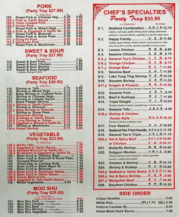 Menu at New Fong Kitchen restaurant, Rochester