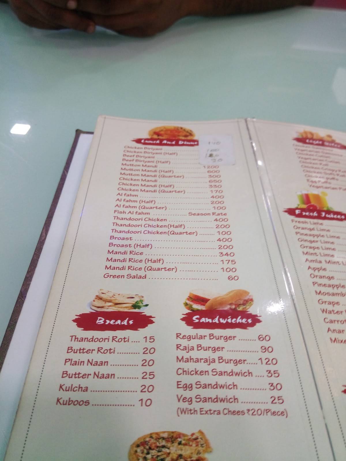 Menu at New Form Restaurant, Kalpetta