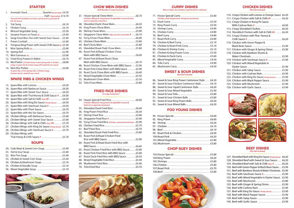 Menu at New Kingz Hill Chinese Takeaway restaurant, Birmingham, 133 ...