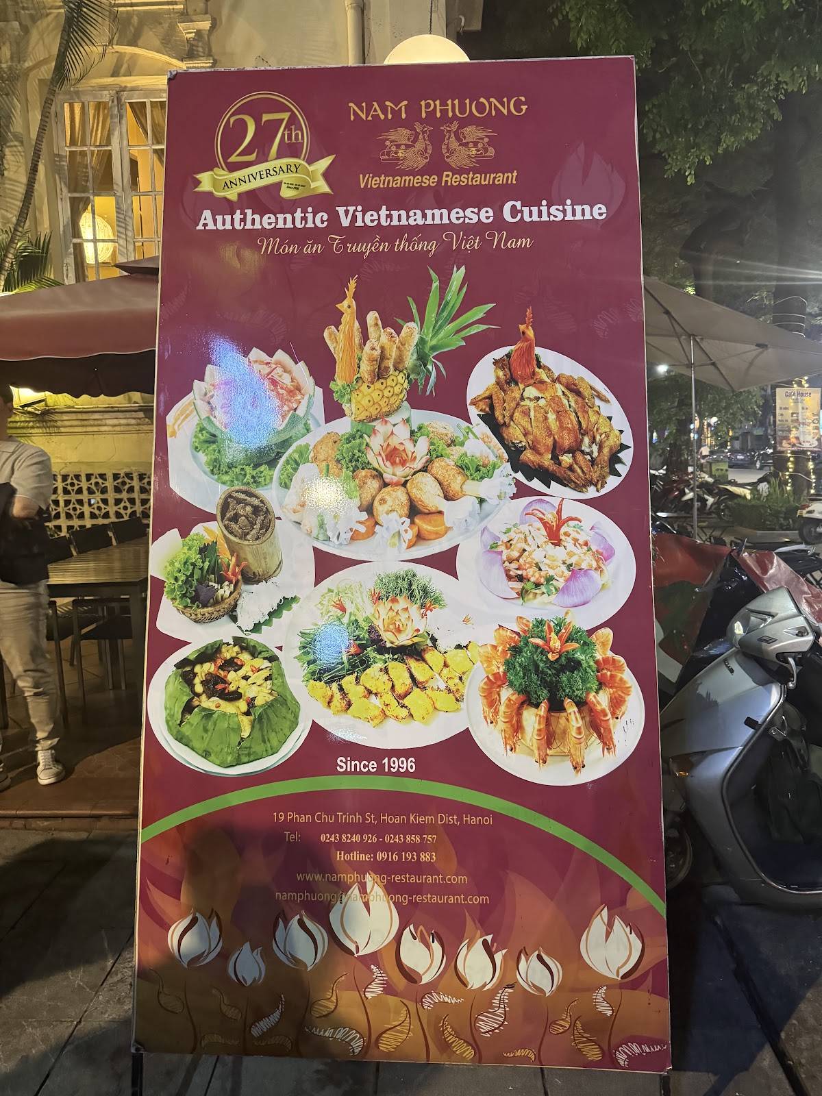 Menu at Nhà Hàng Nam Phương - Hà Nội restaurant, Hanoi, 19 P. Phan Chu ...