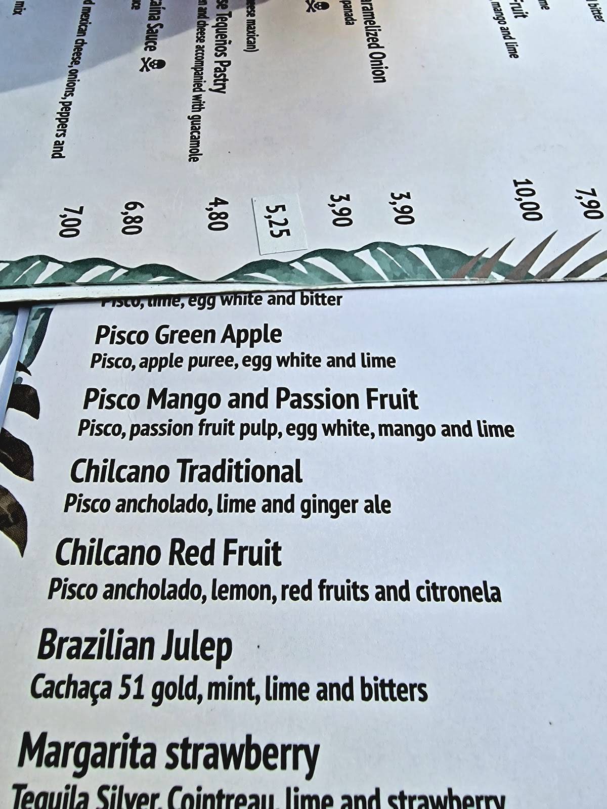 Menu em Restaurante Ni Michi Cocina Latina, Lisboa